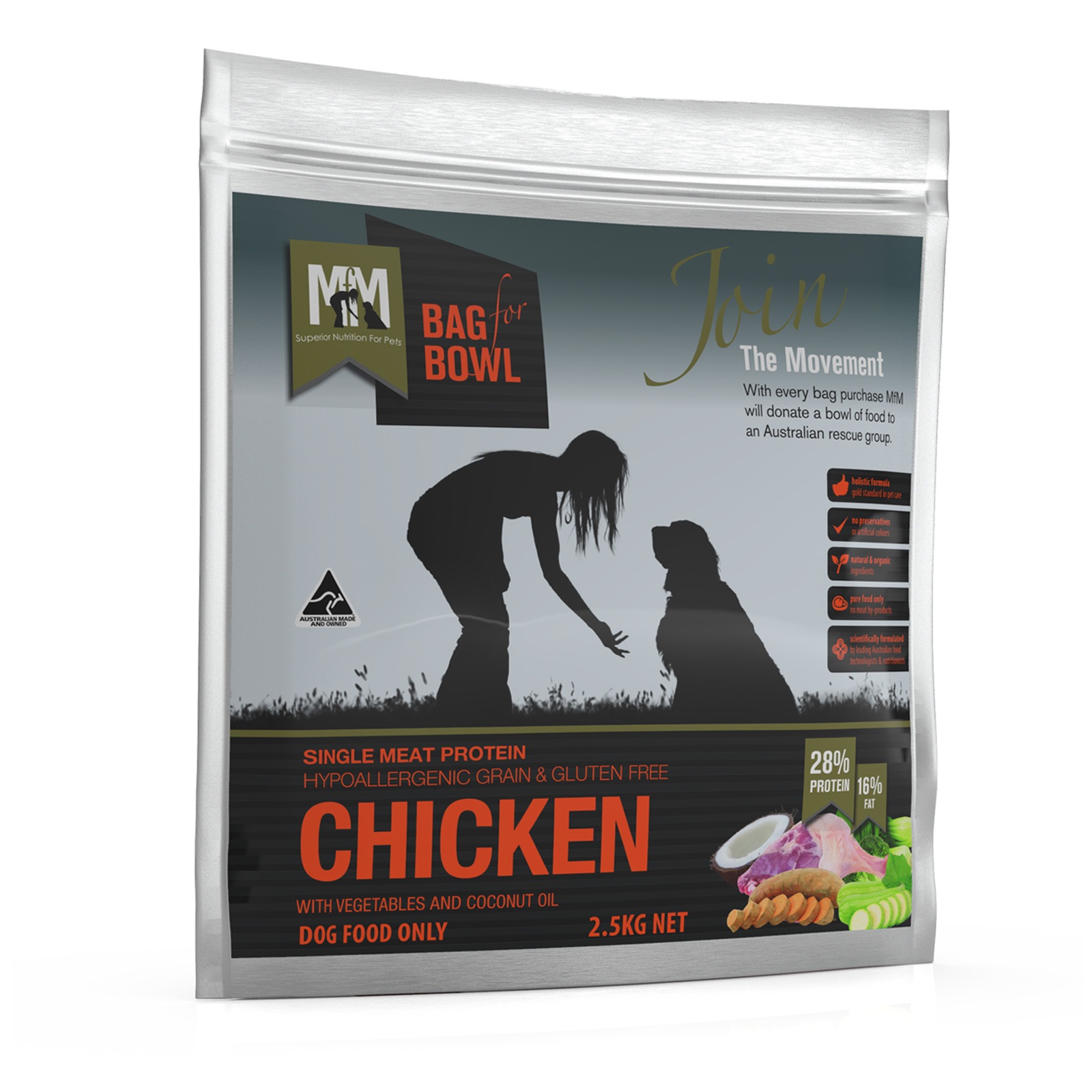 Buy Meals for Mutts 2.5kg Chicken Single Protein Grain Free Adult Dog ...