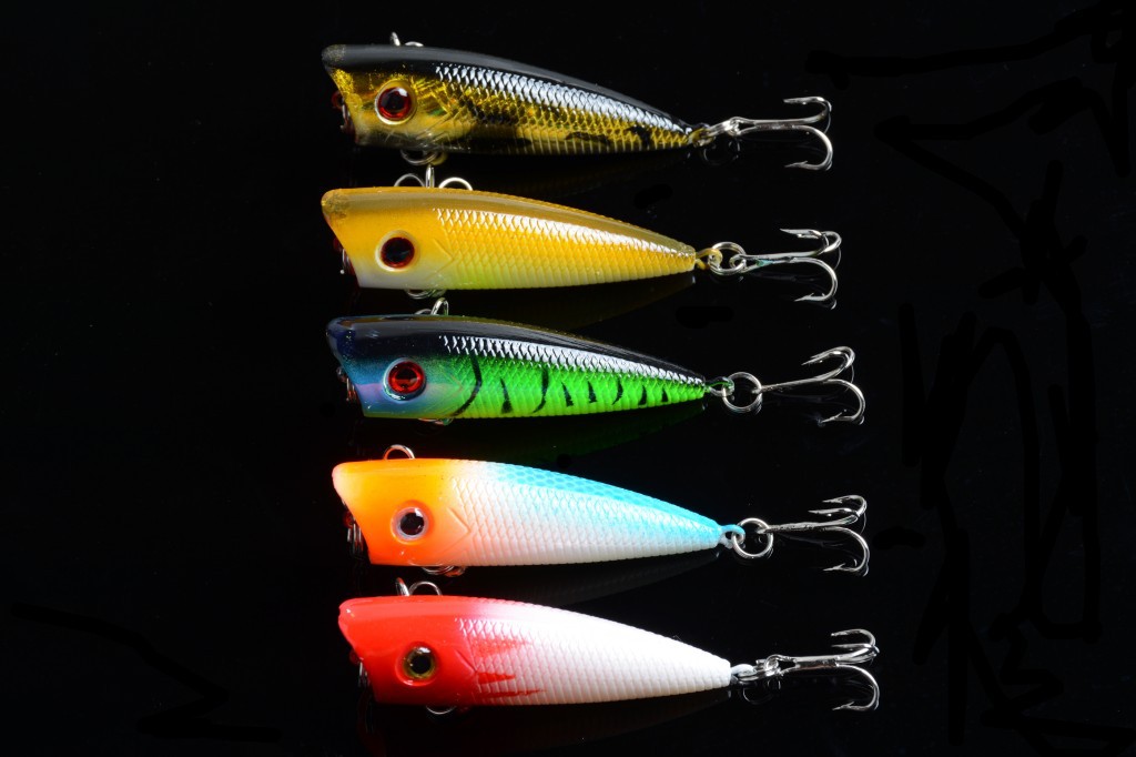 Buy 5X 6cm Popper Poppers Fishing Lure Lures Surface Tackle Fresh ...