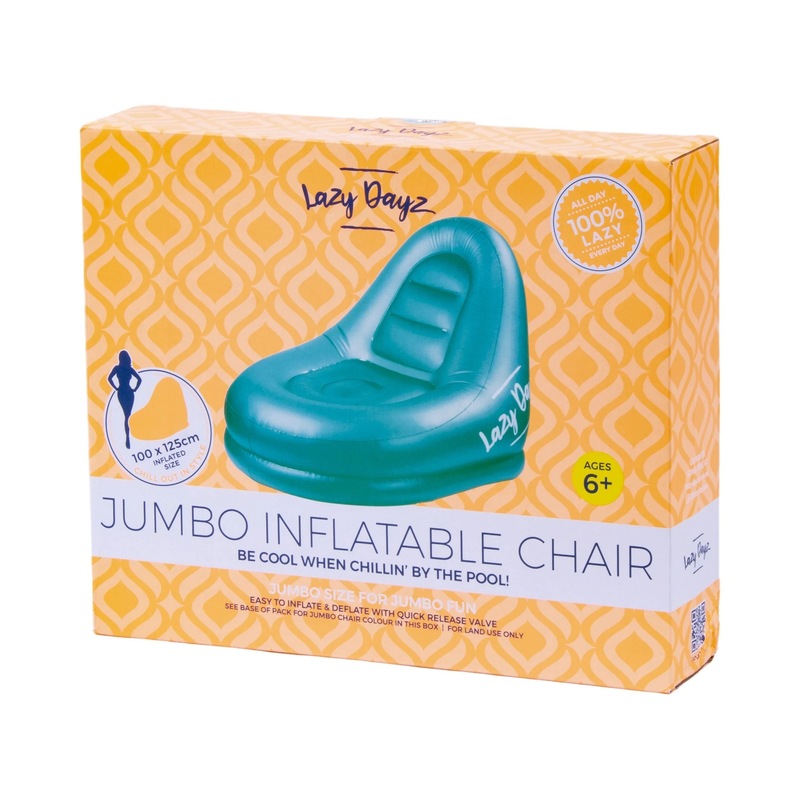 Buy Inflatable Teal Jumbo Chair Summer Pool Float Water Air Lounge Toy ...