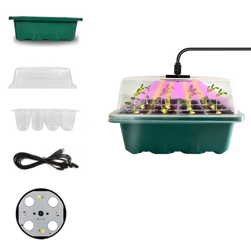 Buy 12-Grid Seed Starter Tray with Light - MyDeal Australia