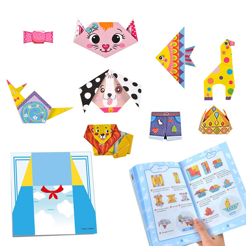 Buy 152 Sheets Origami Paper Kit with Guiding Book DIY Art and Craft ...