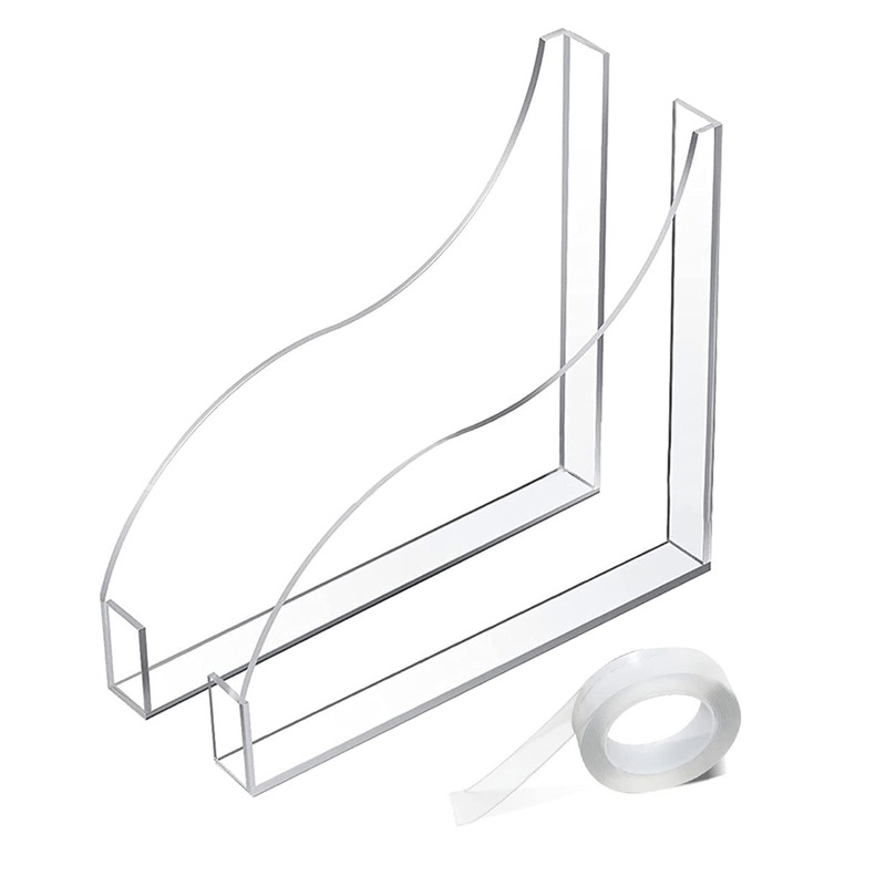 Buy 2Pcs Bathtub Splash Guards with Adhesive Tape Shower Splash Guard ...