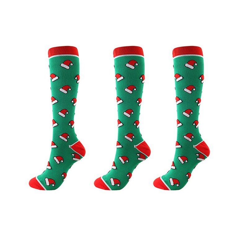 Buy 3/6 Pairs Christmas Compression Socks Men and Women Pressure Socks ...