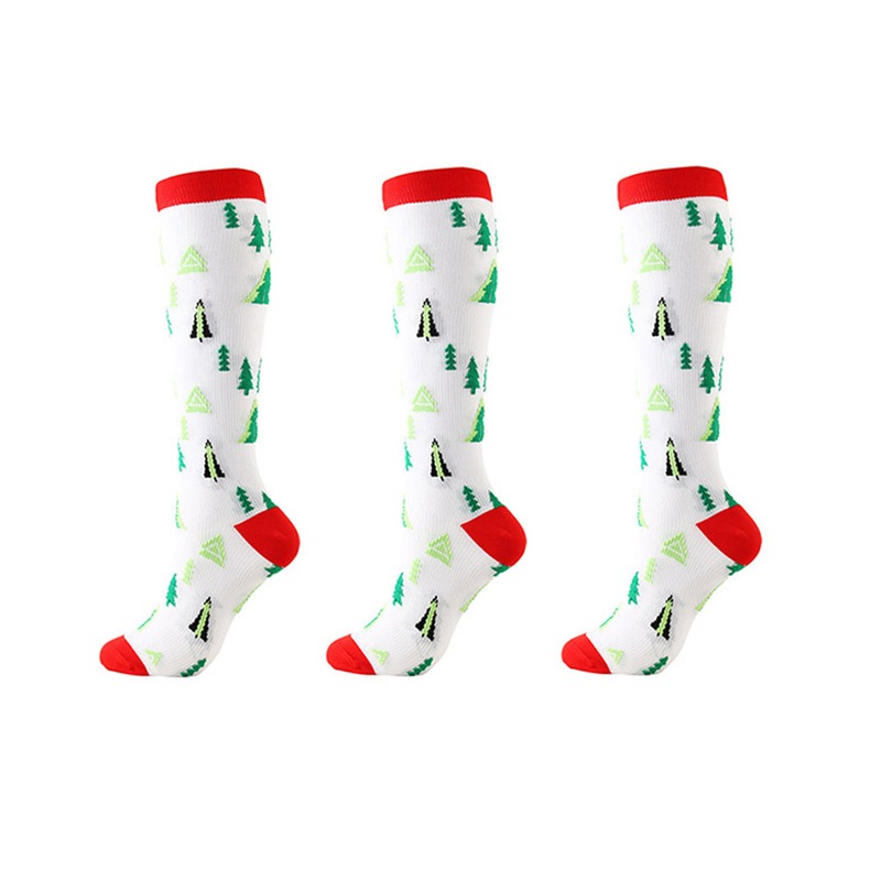 Buy 3/6 Pairs Christmas Compression Socks Men and Women Pressure Socks ...