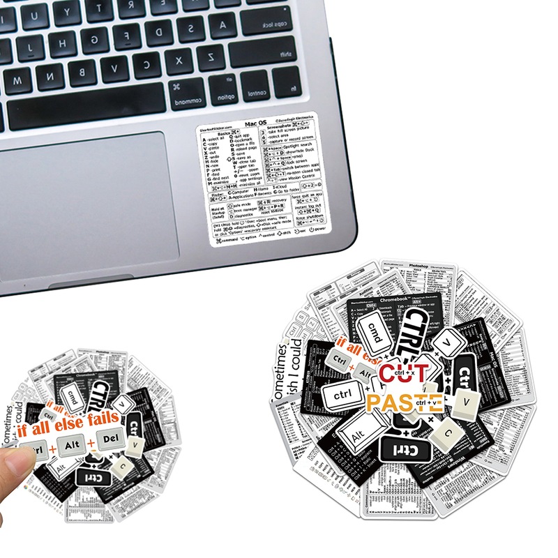 Buy 30Pcs Laptop Keyboard Shortcuts Stickers DIY Phone Shortcuts Decal ...