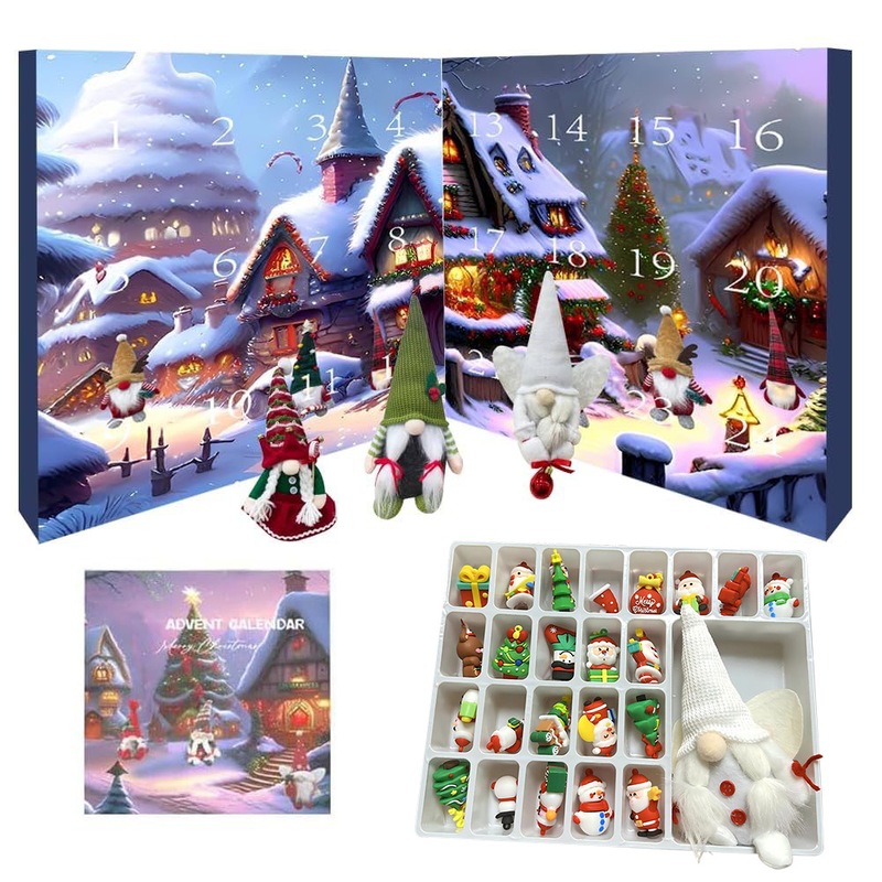 Buy 31 Days Christmas Gnome Advent Calendar with Gnome Plush Toy - MyDeal