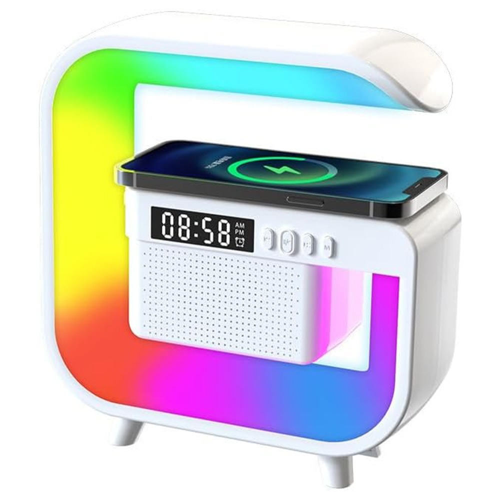 Buy 4 in 1 Wireless Charger Bluetooth Smart Audio Speaker Desk Lamp LED ...