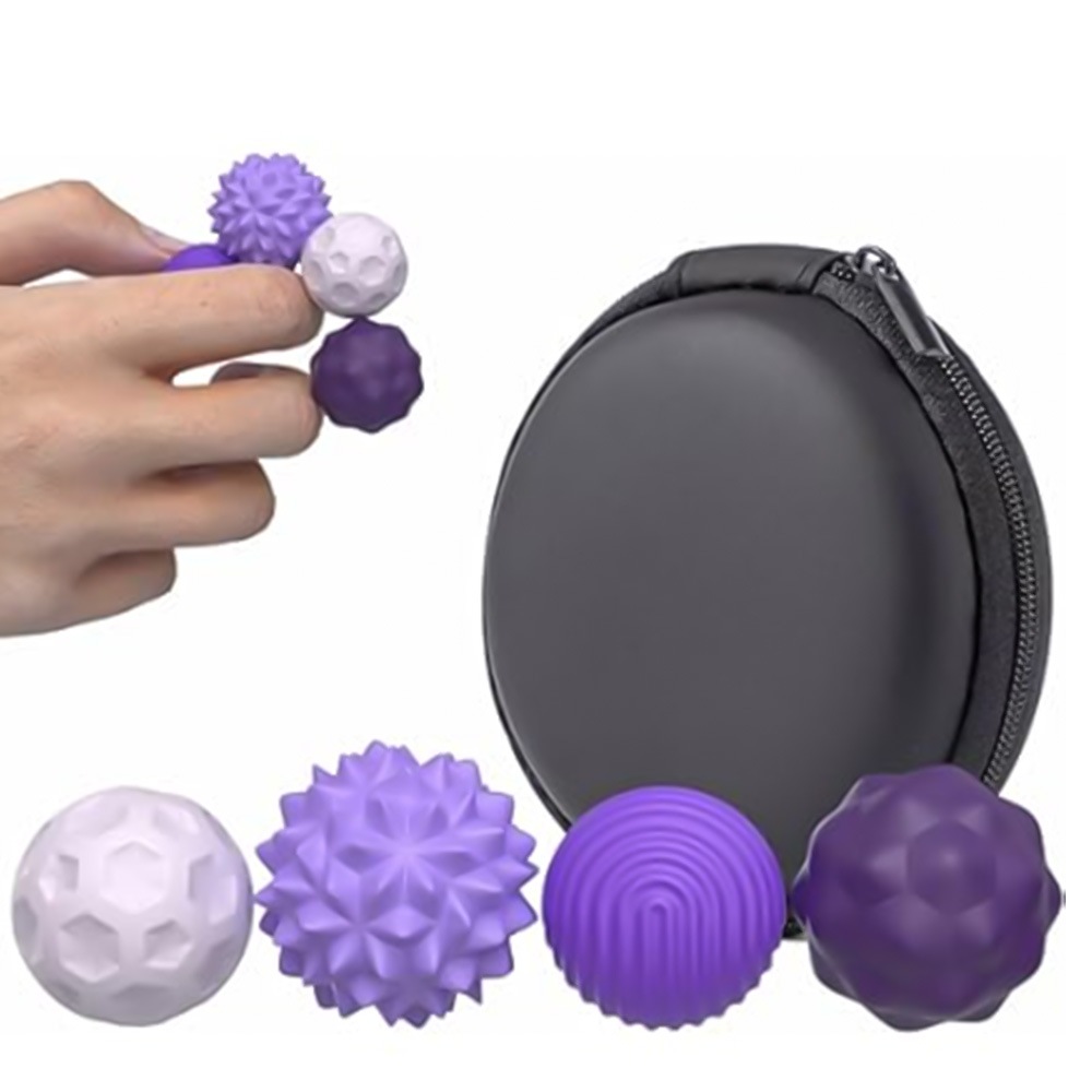 Buy 4PCS Silicone Magnetic Balls Fidget Toys For Adults Stress Relief Sensory Toys for Autism ...