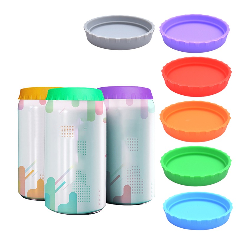 Buy 6Pcs Silicone Soda Can Lids Stopper Can Toppers Can Top For Soda ...