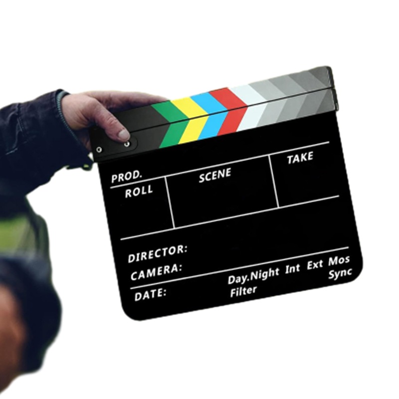 Buy Clapperboard Action Scene Clapper Board TV Movie Slate Clapboard ...