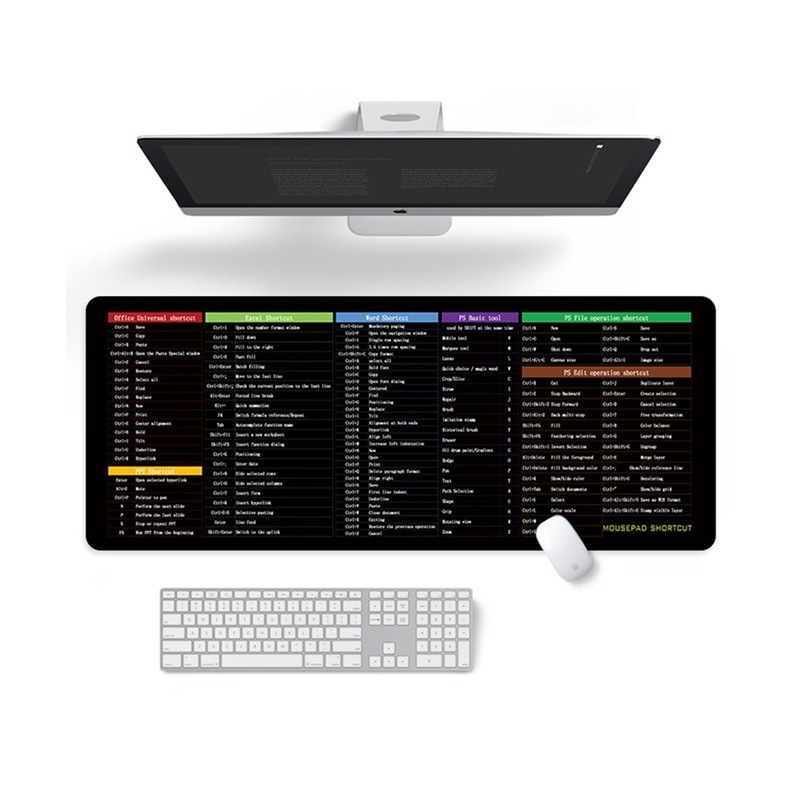 Buy Excel Shortcuts Cheat Sheet Office Mouse Pad Keyboard Mats - MyDeal