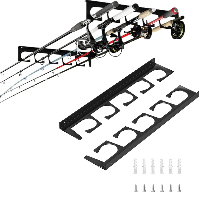 Buy Fishing Rod Rack Vertical Holder Horizontal Wall Mount Boat Pole ...