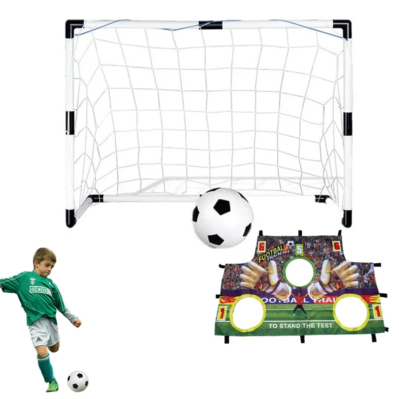 Buy Kids Football Goal Net Set Portable Soccer Goal with Inflatable ...