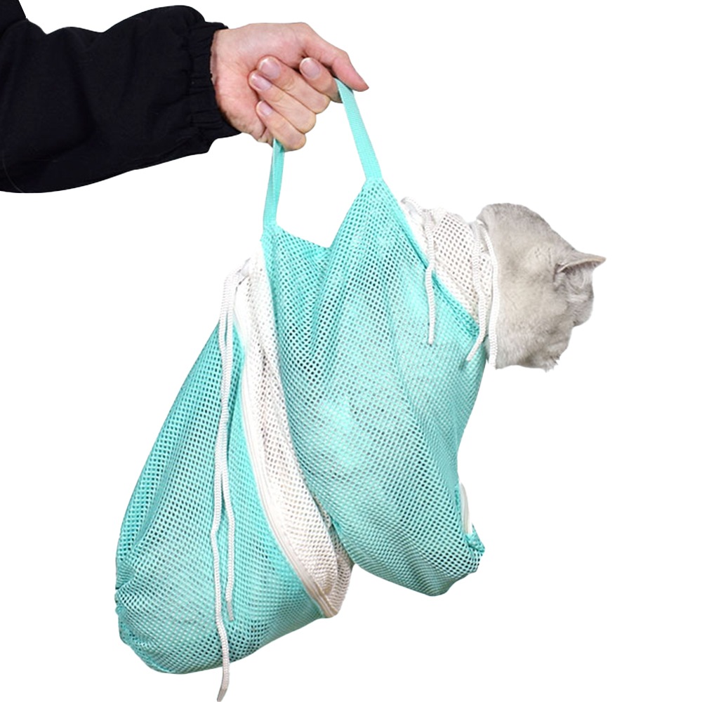 Buy Pet Cat Bathing Bag Mesh Cloth Cat Grooming Bag Cat Supplies ...