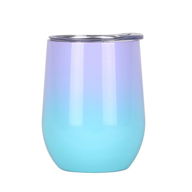 Buy Reusable 360ml Stainless Steel Wine Mug with Lid - MyDeal