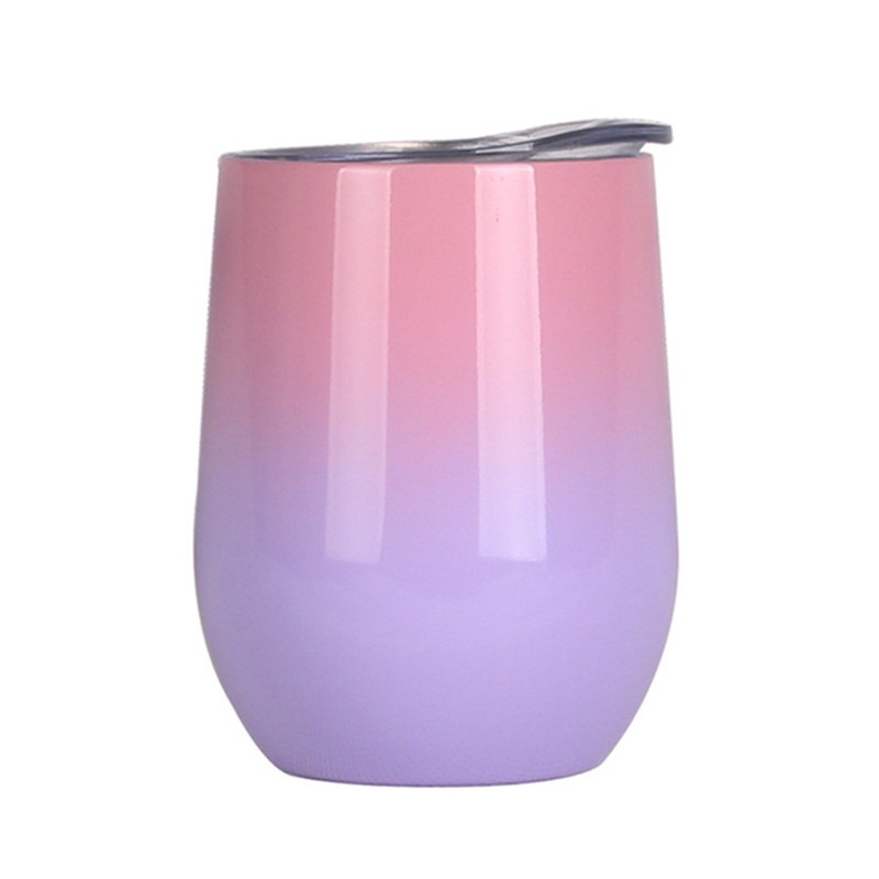 Buy Reusable 360ml Stainless Steel Wine Mug with Lid - MyDeal