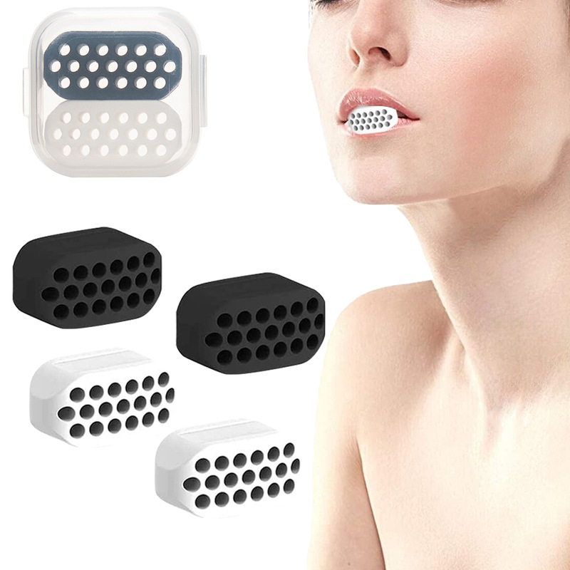 Buy Set of 4pcs Jawline Trainer Neck Toner Jaw Training Fitness Ball ...