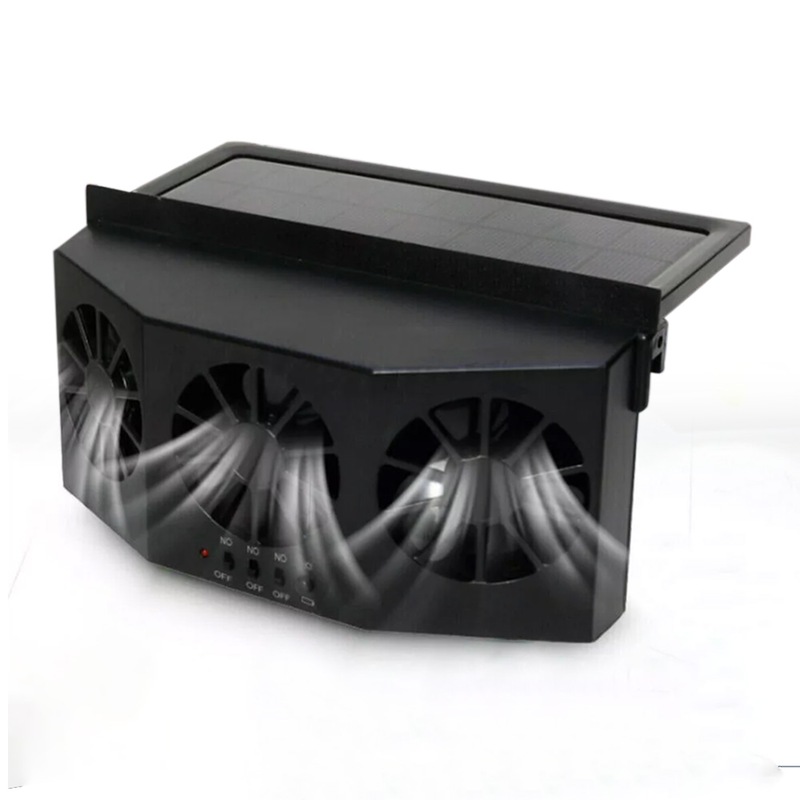 Buy Solar Portable Car Cooler Fan 3 Fan Car Solar Power Air Vent ...