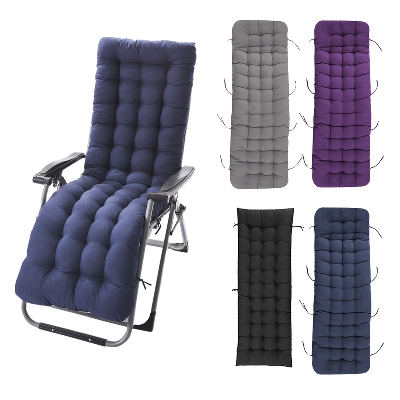 Buy Sun Lounger Cushion Pad Thick Padded Recliner Chair Seat Mat Chaise ...