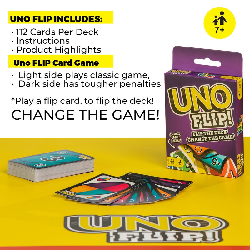 Buy UNO FLIP 2PK PLAYING CARDS Double Sided Cards Flip The Deck buy-uno-flip-2pk-playing-cards-double-sided-cards-flip-the-deck