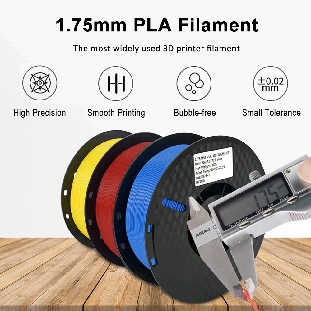 Buy PLA 3DPrinter Filament Spool Roll 1.75mm 1KG Spool Eco-friendly FDM ...