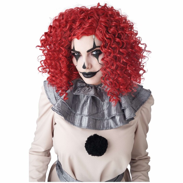 Buy Corkscrew Clown Horror Killer Curls Red Curly Mid-Length Womens ...