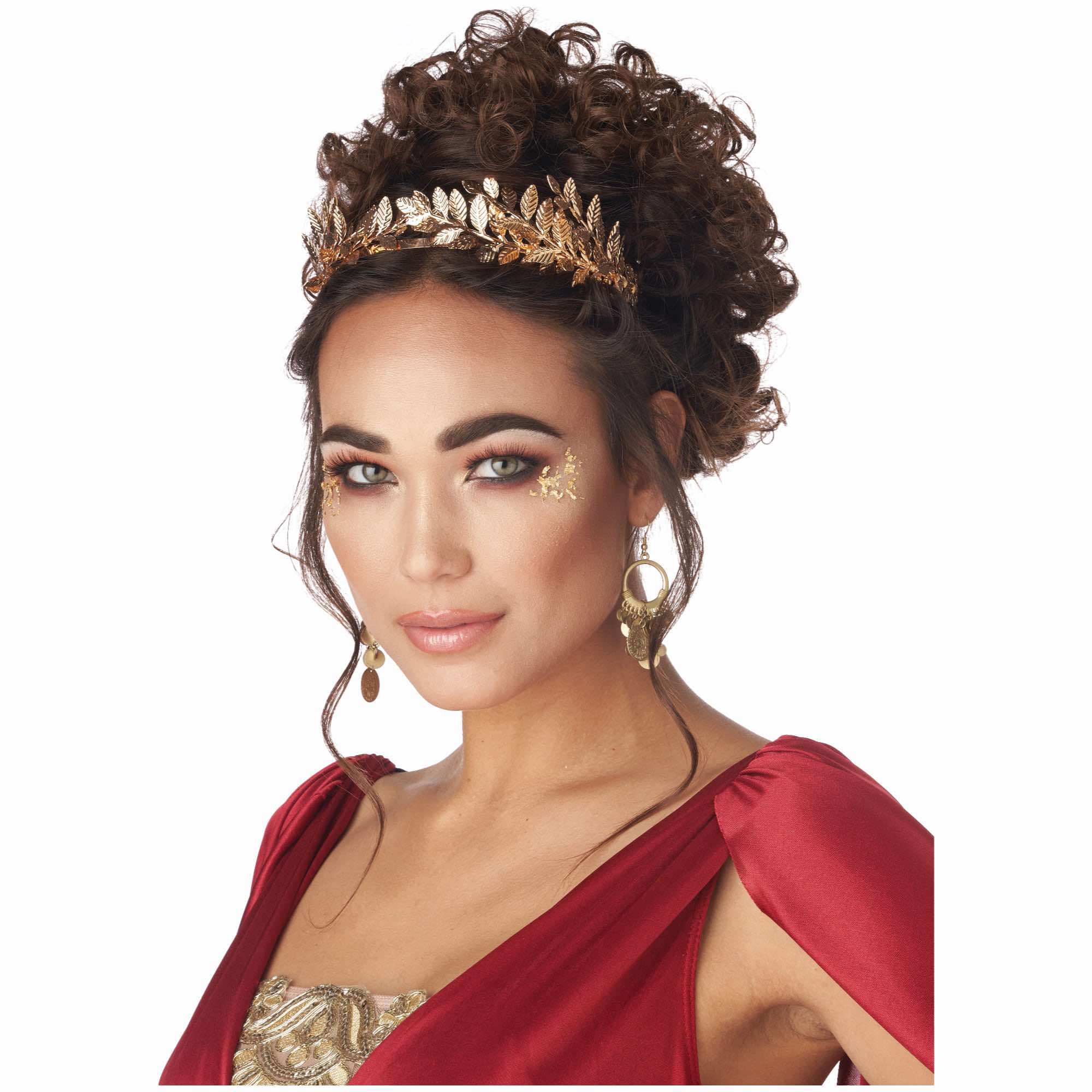 Buy Greco-Roman Goddess Greek Roman Curly Brunette Womens Costume Hair ...