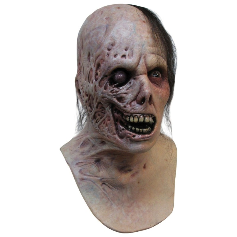 Buy Hobbypos Burnt Horror Zombie Ghoul Adult Mens Costume Overhead Mask ...