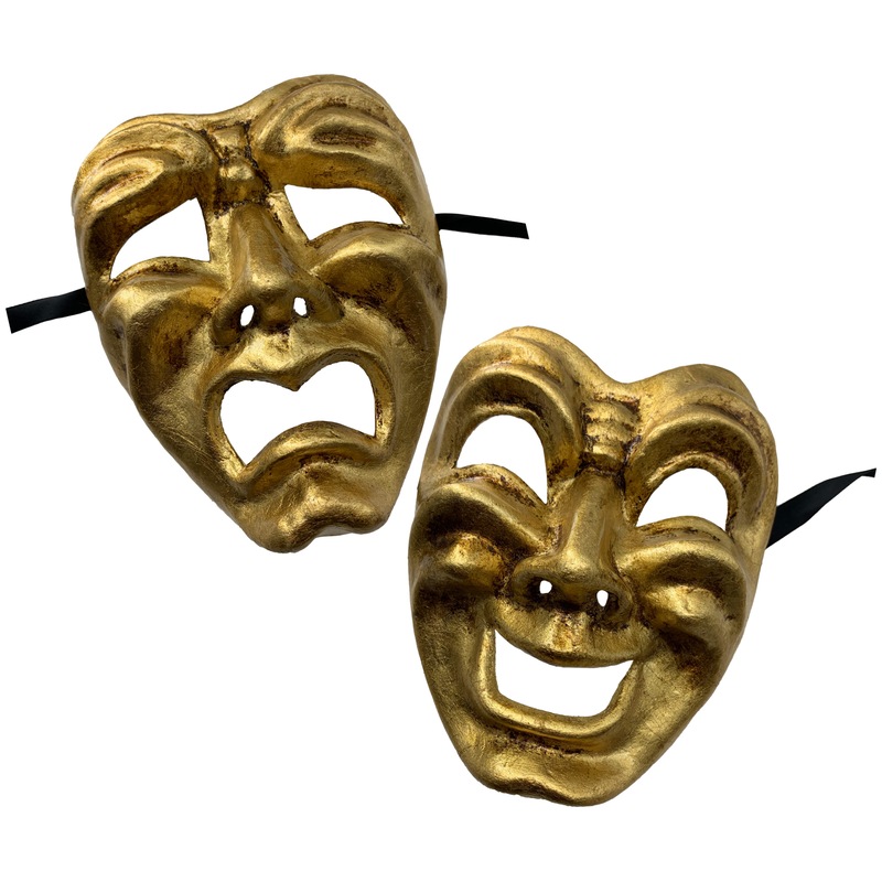 Buy Hobbypos Commedia Tragedia Coppia Gold Comedy Tragedy Venetian ...