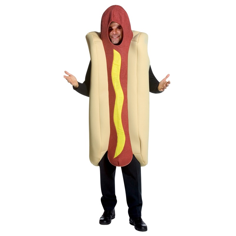 Buy Hobbypos Hot Dog Deluxe Halloweenie Fast Food Footy Match Mens ...