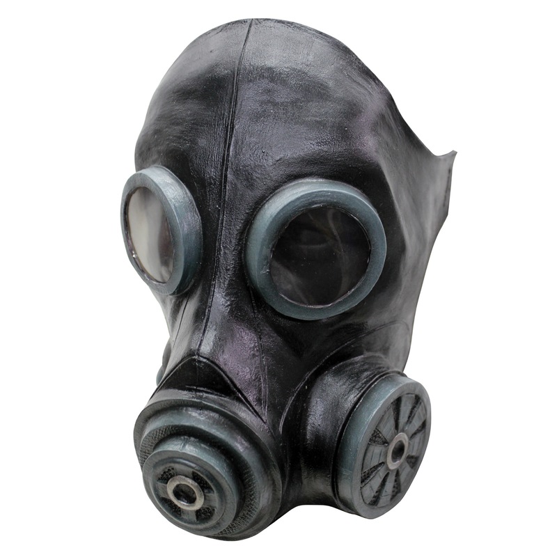 Buy Hobbypos Smoke Black Chemical 1940s WWII Mens Costume Latex ...