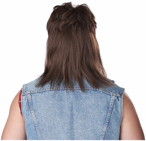 Buy Lone Wolf Mullet 80s Brown Bogan White Trash Redneck Mens Costume ...