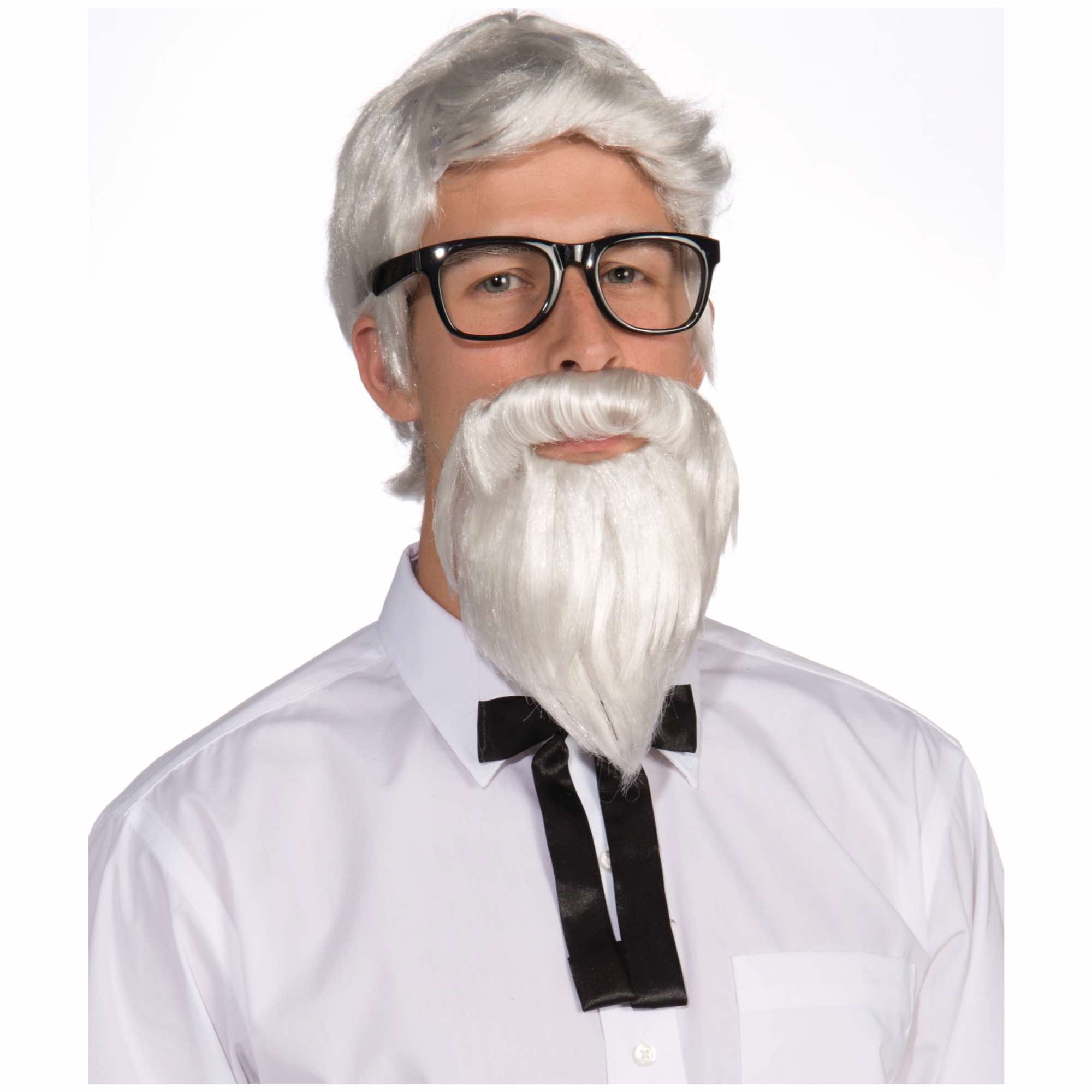 Buy Southern Colonel Uncle Sam Old Man Grey Mens Costume Wig Beard ...