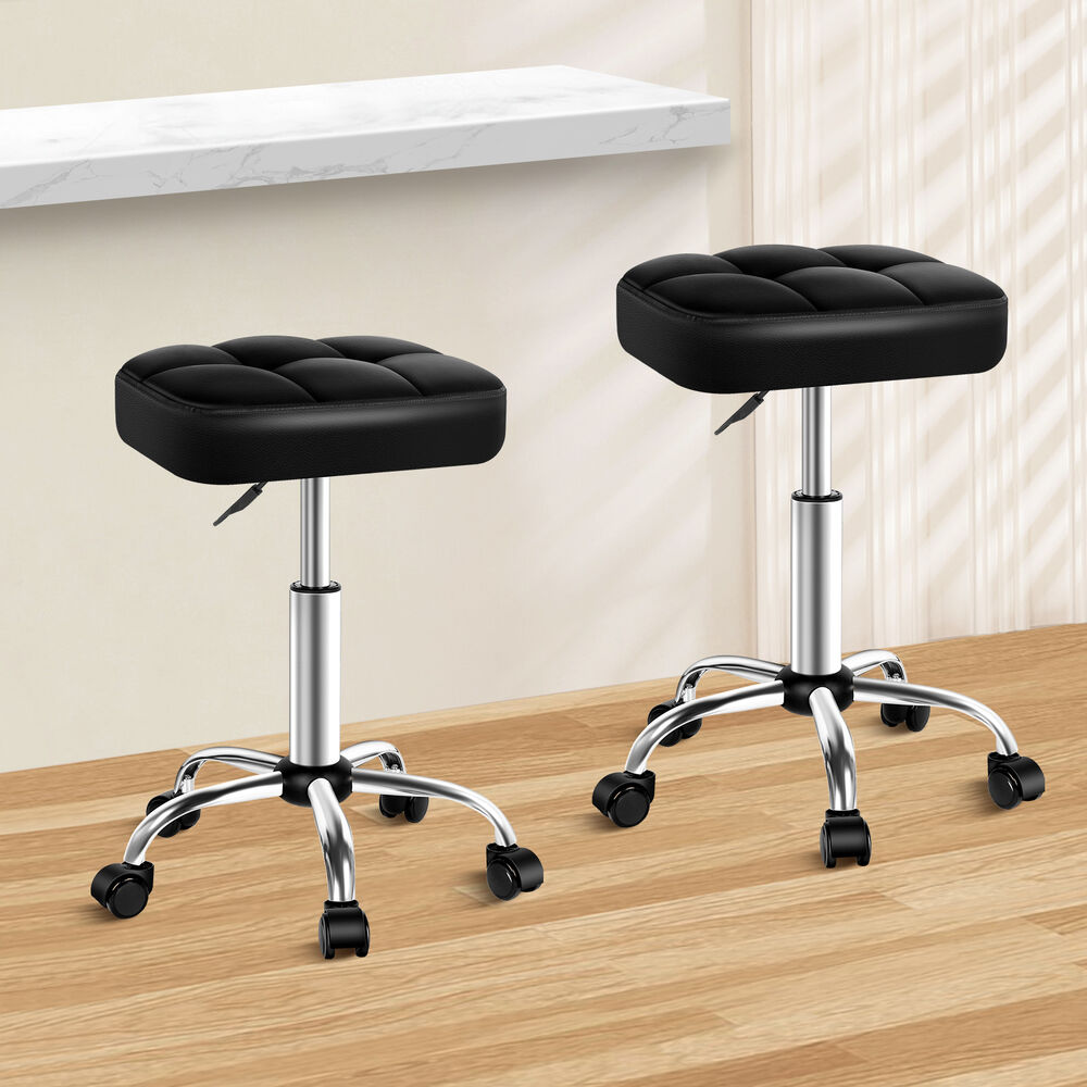 Buy ALFORDSON 2x Salon Stool Square Swivel Barber Hair Dress Chair Gas ...
