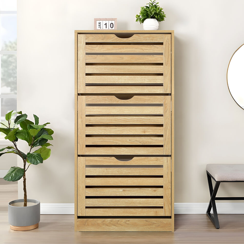 Buy ALFORDSON Set of 2 Shoe Cabinet Organiser Storage Rack Flip Drawers ...