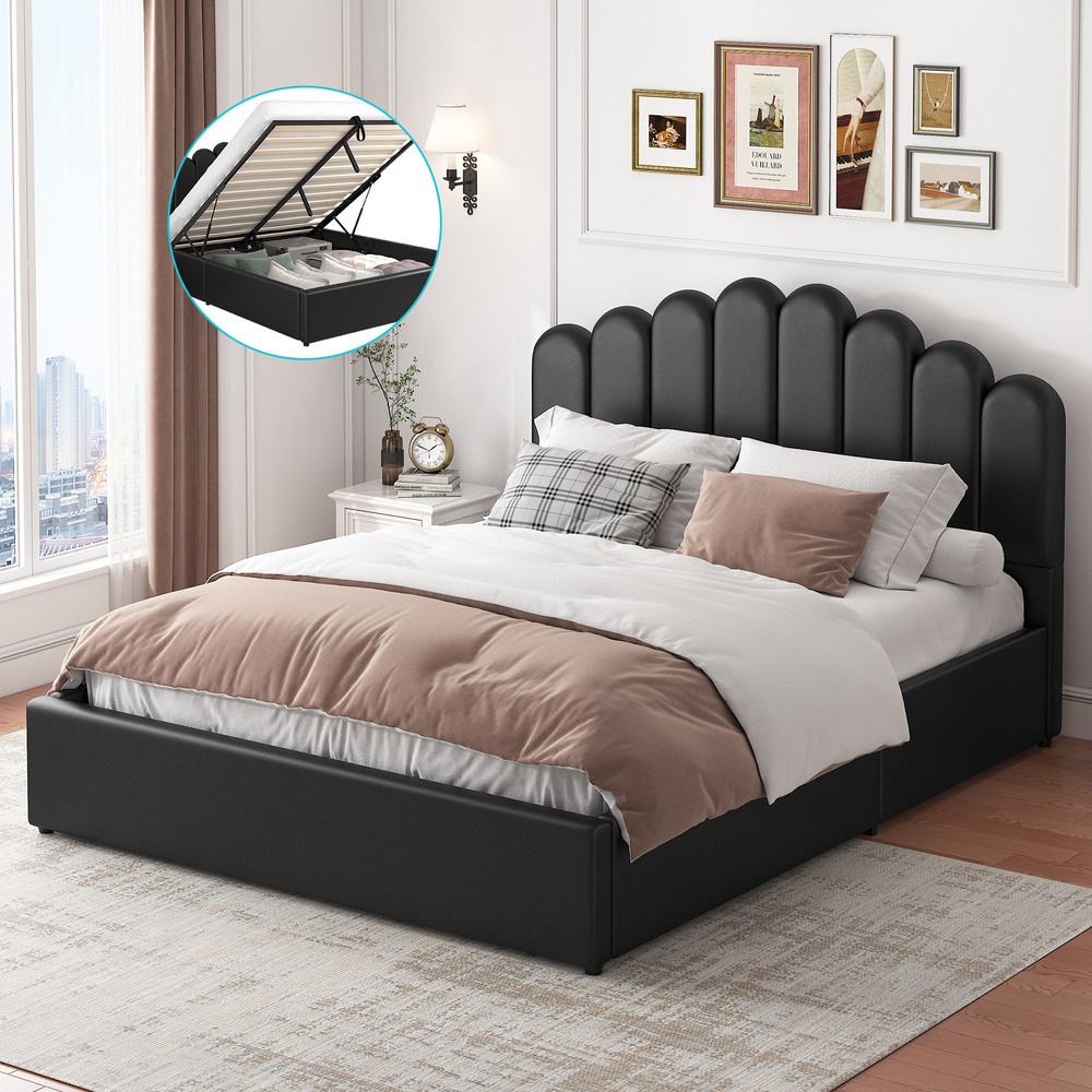 Buy ALFORDSON Bed Frame Gas Lift Storage Base Queen - MyDeal Australia