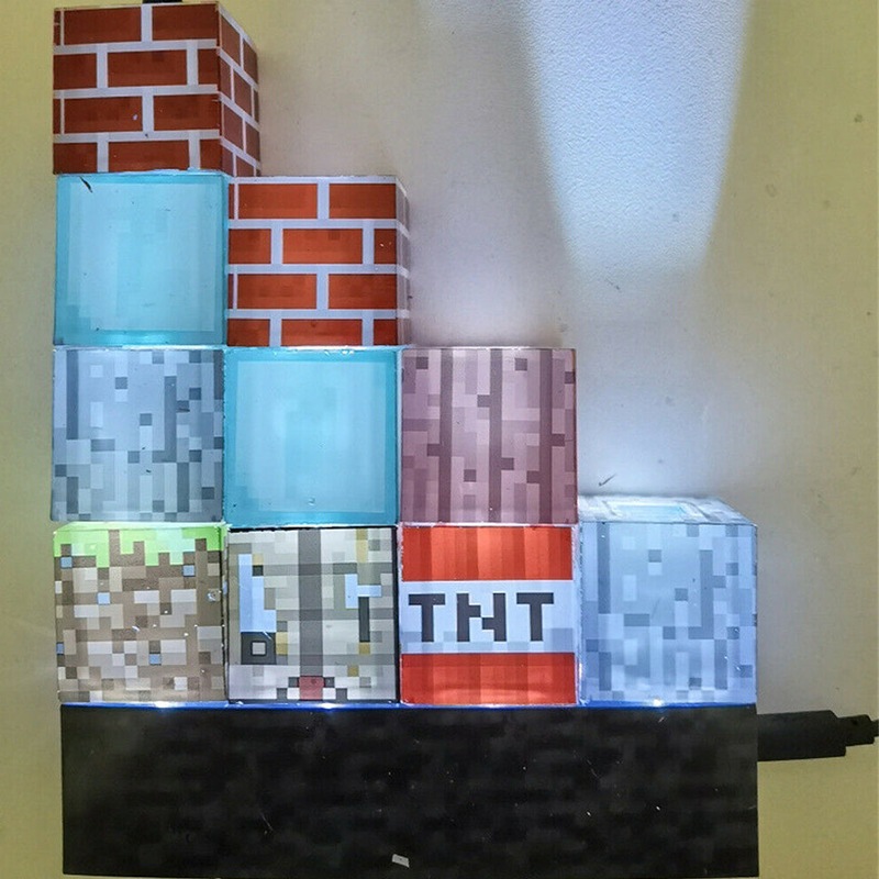 Buy 16 pcs Stackable Minecraft Building Block Lamps - MyDeal