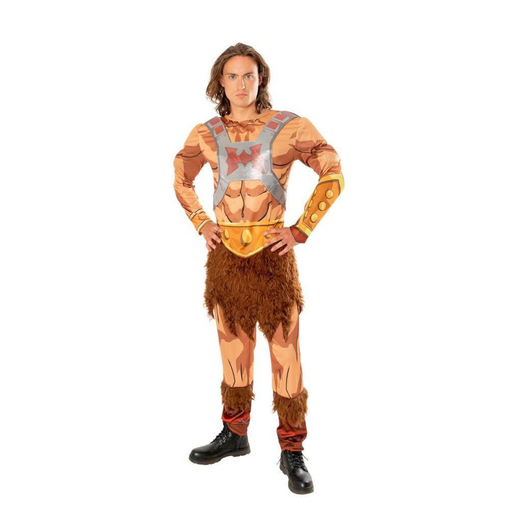 Buy Adult He-Man Revelation Costume with Muscle Suit and Faux Fur Tunic ...