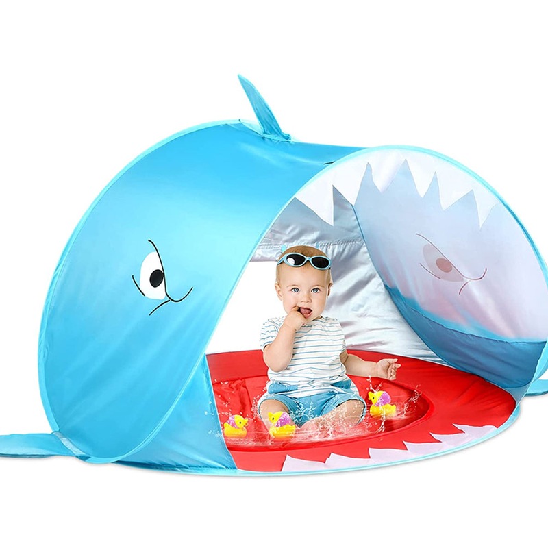Buy Baby Beach Shark Tent with Shallow Dipping Pool - MyDeal