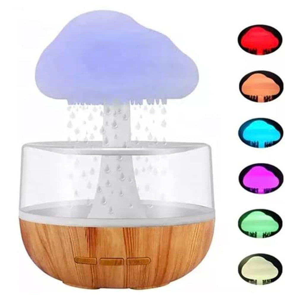 Buy Desktop Cloud and Raindrop Humidifier with 7 Color-Changing Ambient ...