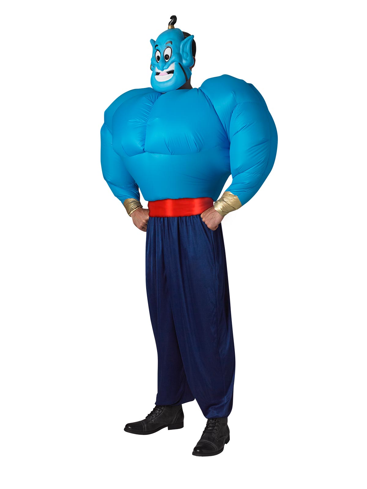 Buy Kids Genie Costume Aladdin – Inflatable Muscle Outfit with Mask and ...