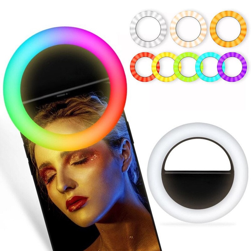 Buy LED Clip-on Mobile Phone RGB Ring Light - MyDeal