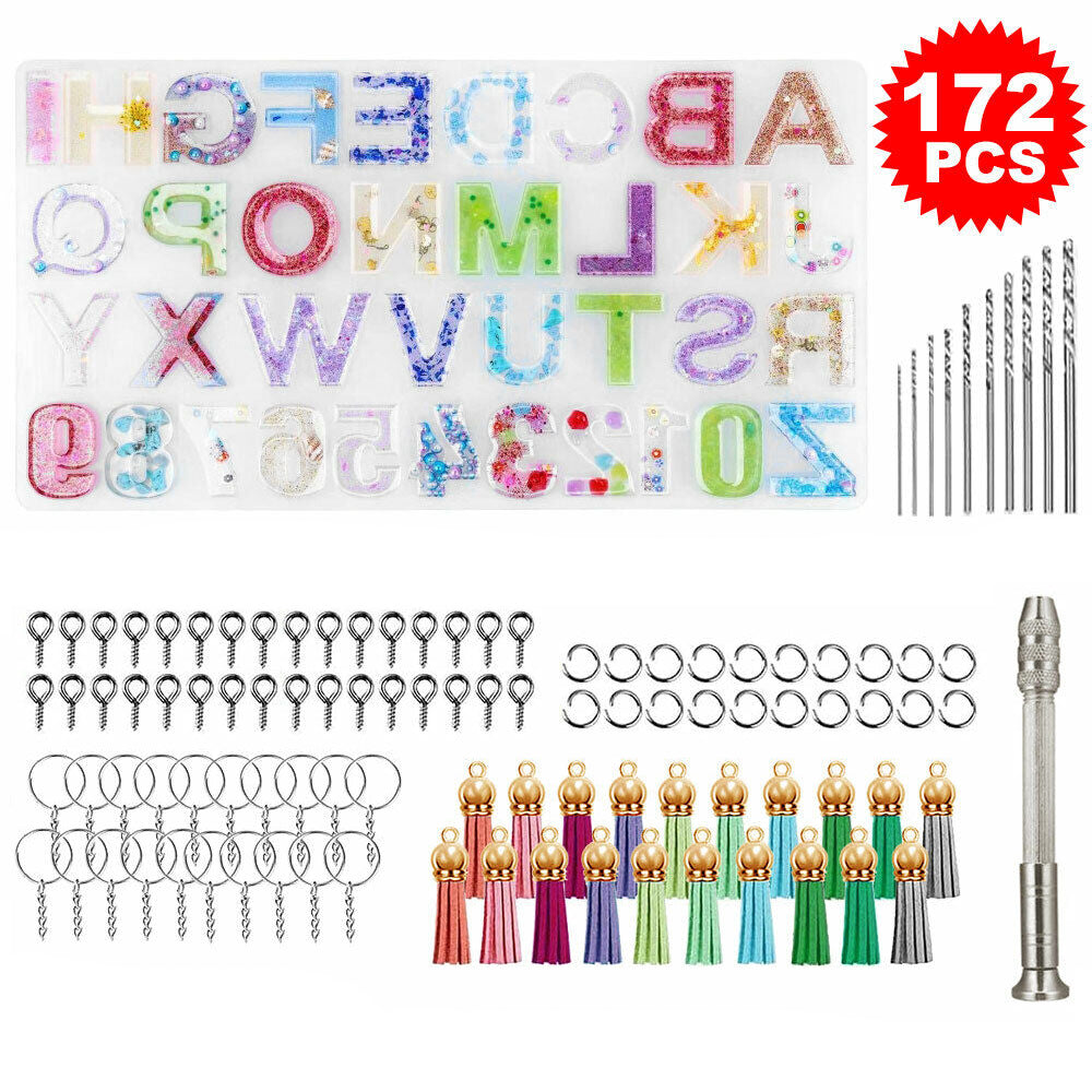Buy Silicone Alphabet Number Resin Casting Moulds Tool Kit - MyDeal ...