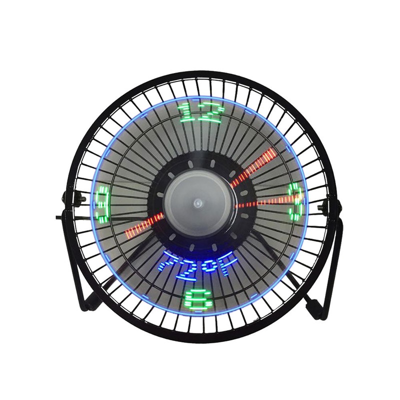 Buy Small Desk Fan with Clock and Temperature Display - MyDeal