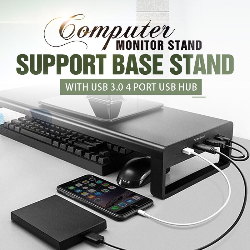 Buy USB 3.0 Computer Monitor Stand Metal Riser Support Base Stand with ...