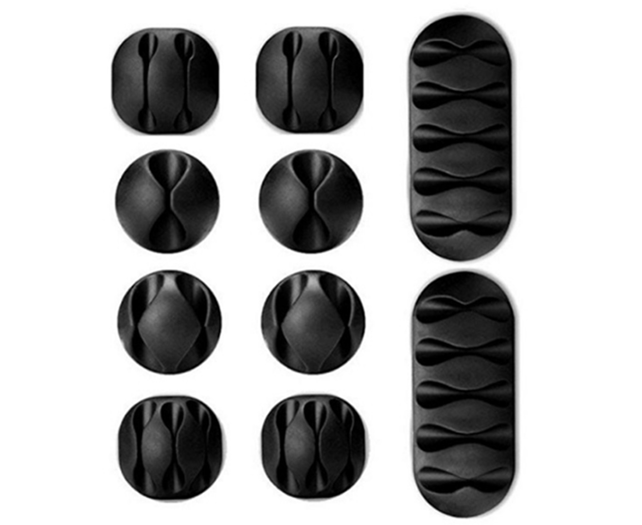 Buy 10PCS Multi-Purpose Cable Wire Clips Tidy Cord Lead Organiser USB ...