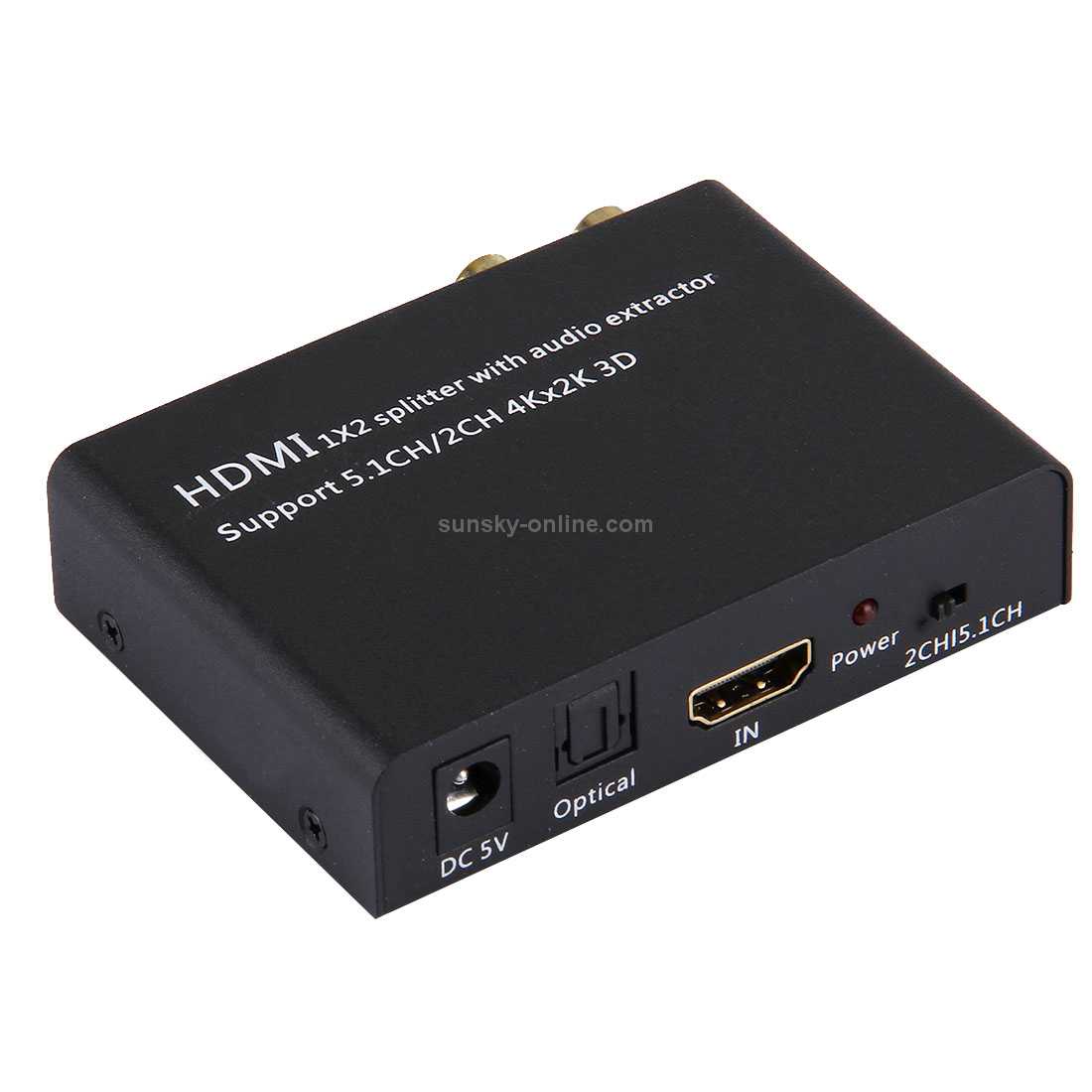 Buy HDMI 1x2 Splitter with Audio Extractor - MyDeal Australia