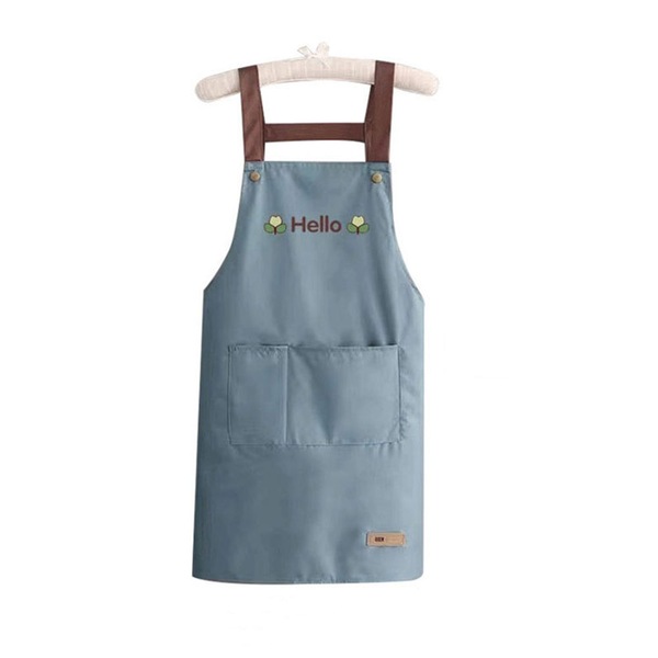 Buy Home Kitchen Oil-Proof Large Pocket Apron With Hand Wipes And Back ...
