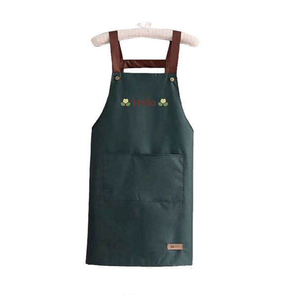 Buy Home Kitchen Oil-Proof Large Pocket Apron With Hand Wipes And Back ...