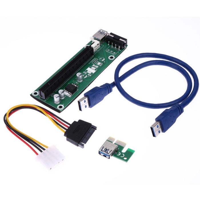 Buy USB 3.0 PCI-E Express 1x to16x Extension Cable Extender Riser Card ...
